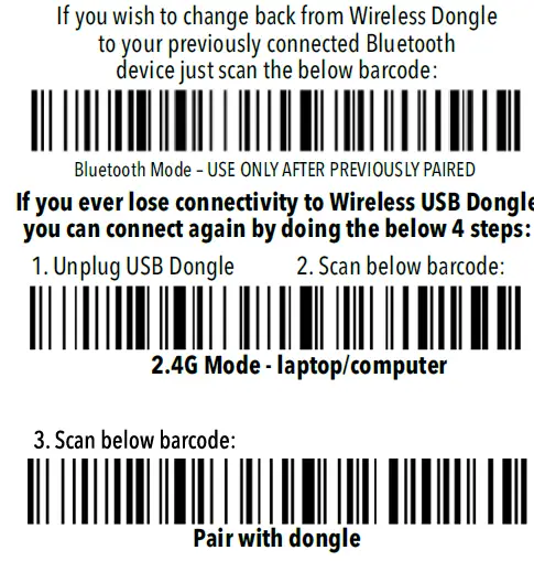 คู่มือผู้ใช้เครื่องสแกนบาร์โค้ดแบบไร้สาย BarCode Scanner HID ฉบับย่อ