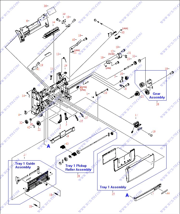 Diagram HP Color LaserJet 2550