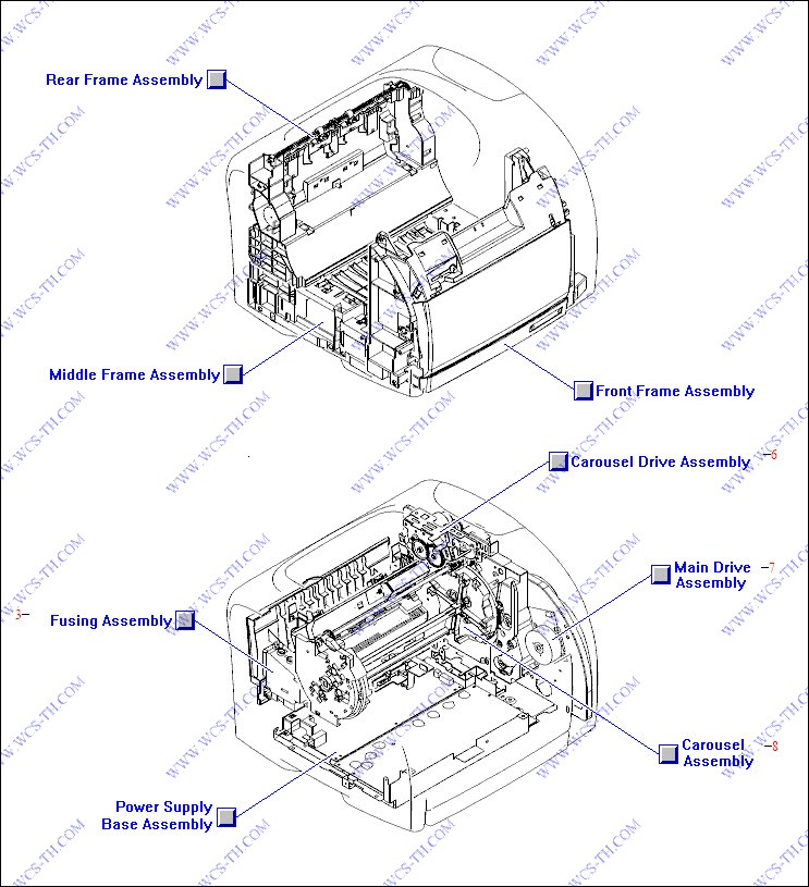 Diagram HP Color LaserJet 2550