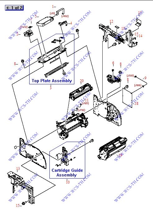 Diagram HP Color LaserJet 2820