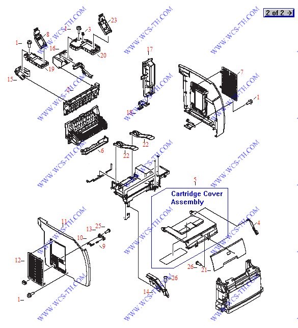 Diagram HP Color LaserJet 2820