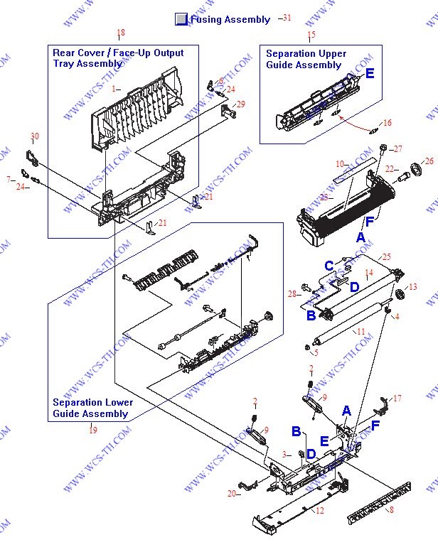 Diagram HP Color LaserJet 2820