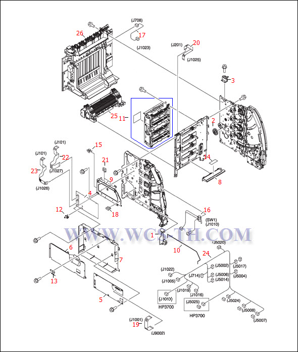 Diagram HP Color LaserJet 3500