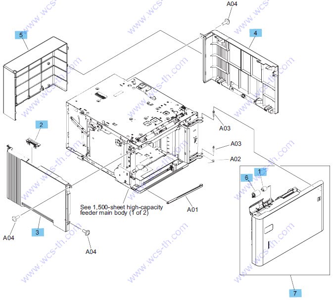Diagram HP LaserJet Enterprise 600 M604